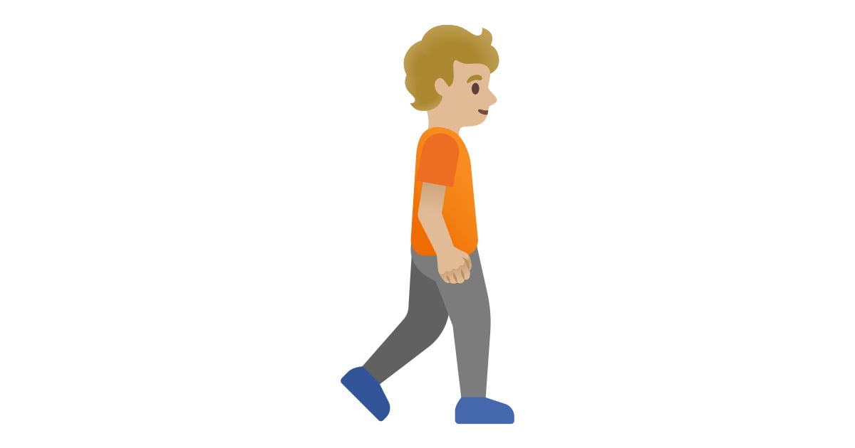 🚶🏼‍ ️ Person Walking Facing Right: Medium-light Skin Tone Emoji