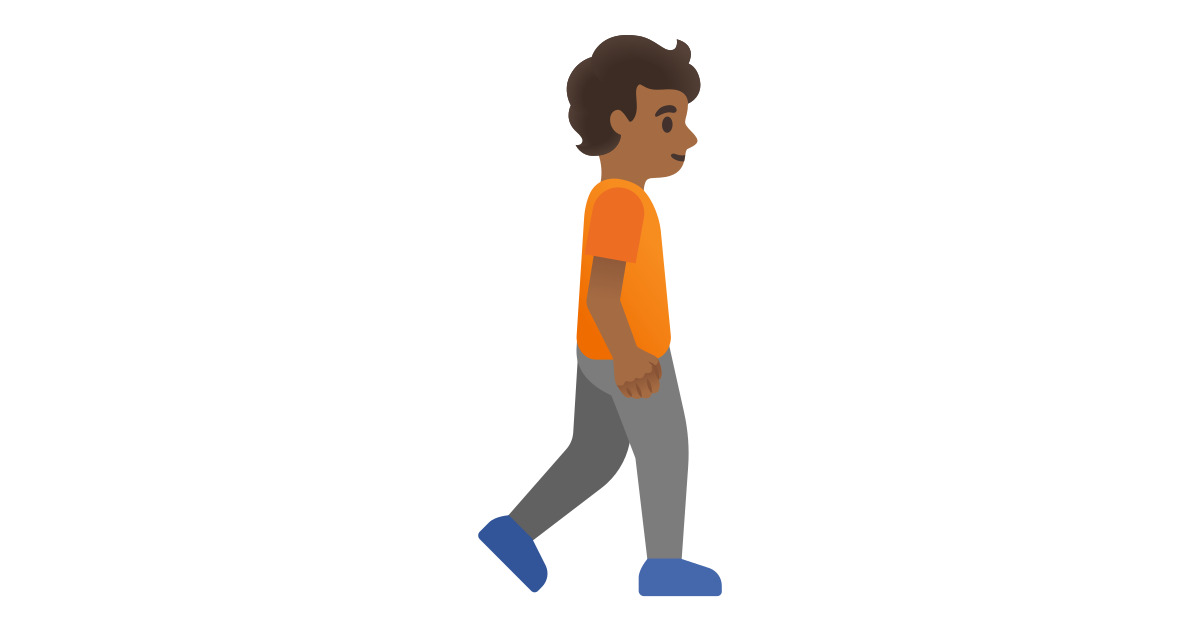 🚶🏾‍ ️ Person Walking Facing Right: Medium-dark Skin Tone Emoji