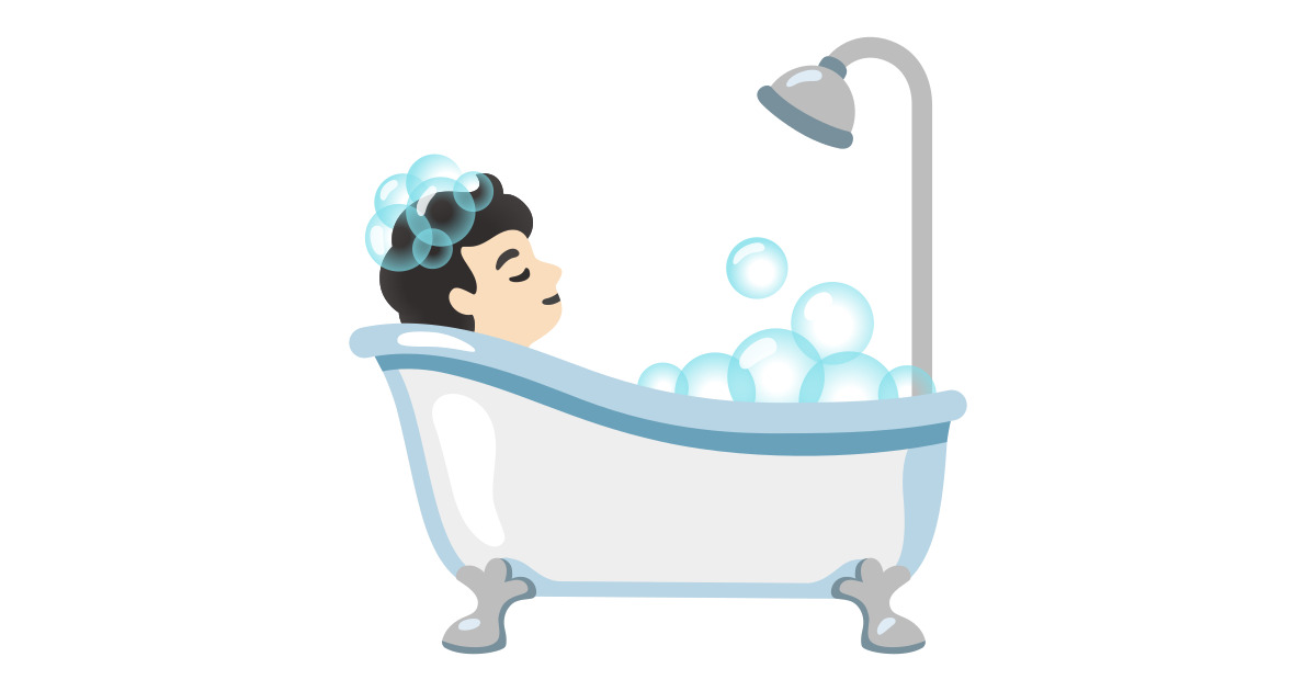 🛀🏻 Person Taking Bath: Light Skin Tone Emoji