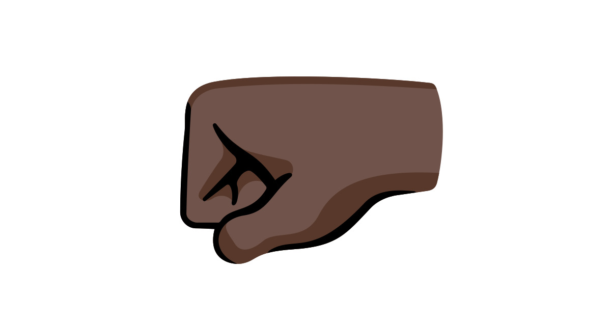🤛🏿 Left-Facing Fist: Dark Skin Tone Emoji