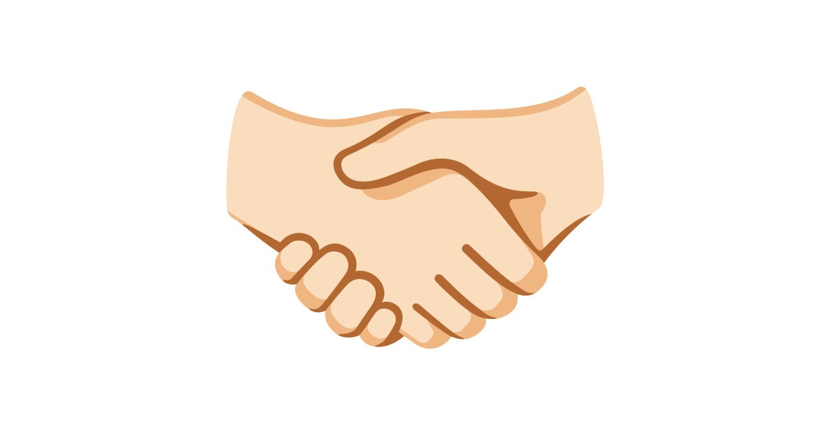 🤝🏻 Handshake: Light Skin Tone Emoji