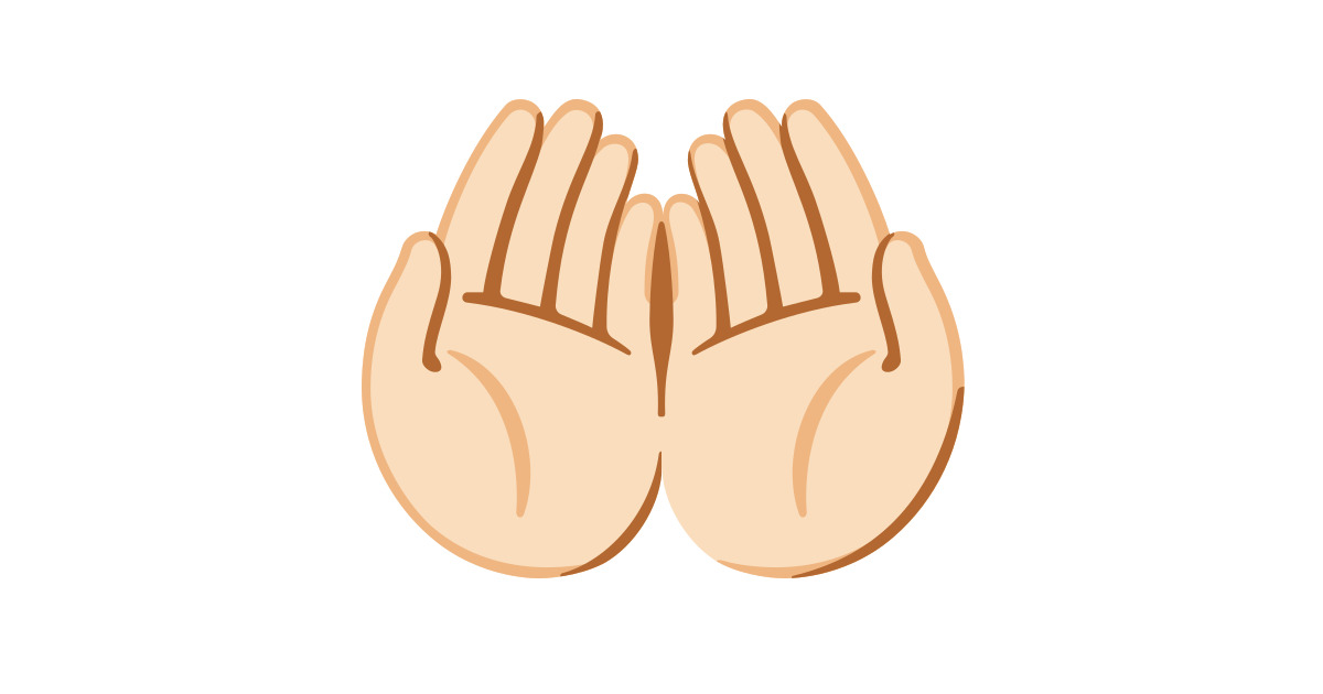 🤲🏻 Palms Up Together: Light Skin Tone Emoji