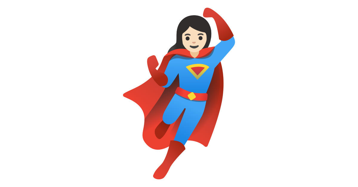 🦸🏻‍♀️ Woman Superhero: Light Skin Tone Emoji