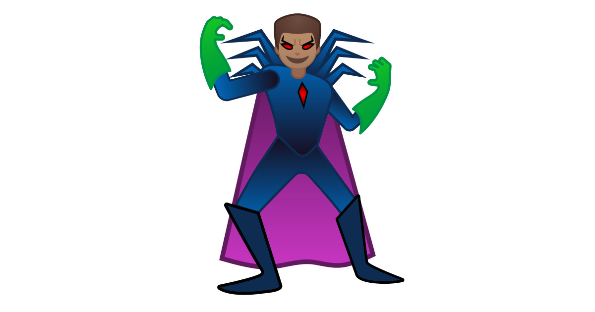 🦹🏽‍♂️ Man Supervillain: Medium Skin Tone Emoji