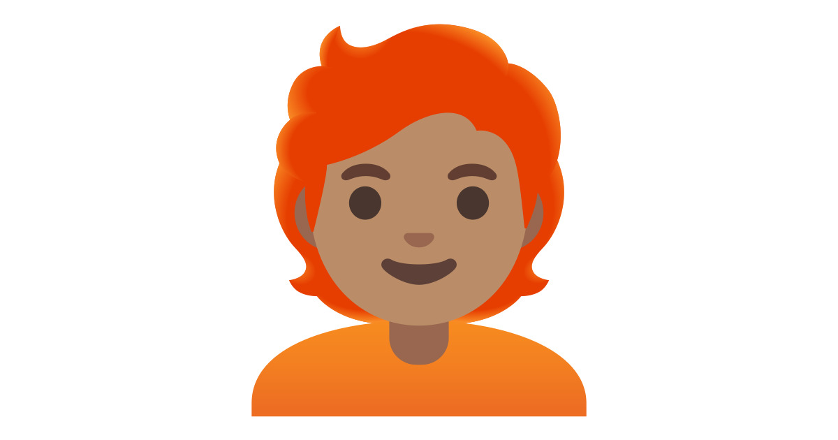 🧑🏽‍🦰 Person: Medium Skin Tone, Red Hair Emoji