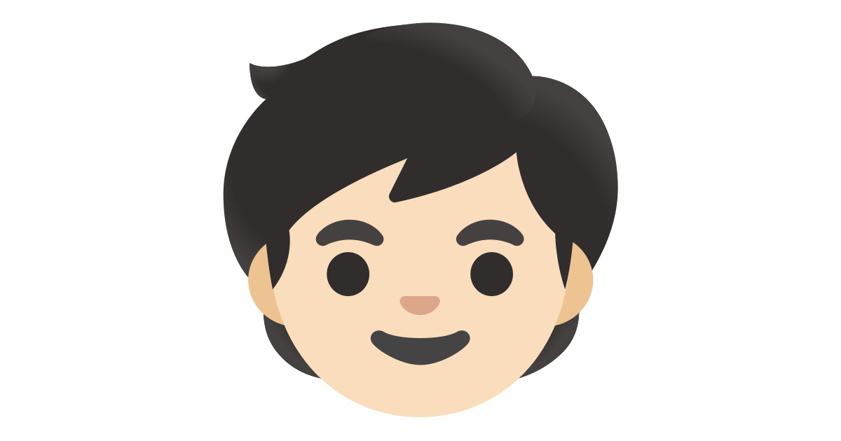🧒🏻 Criança: Pele Clara Emoji