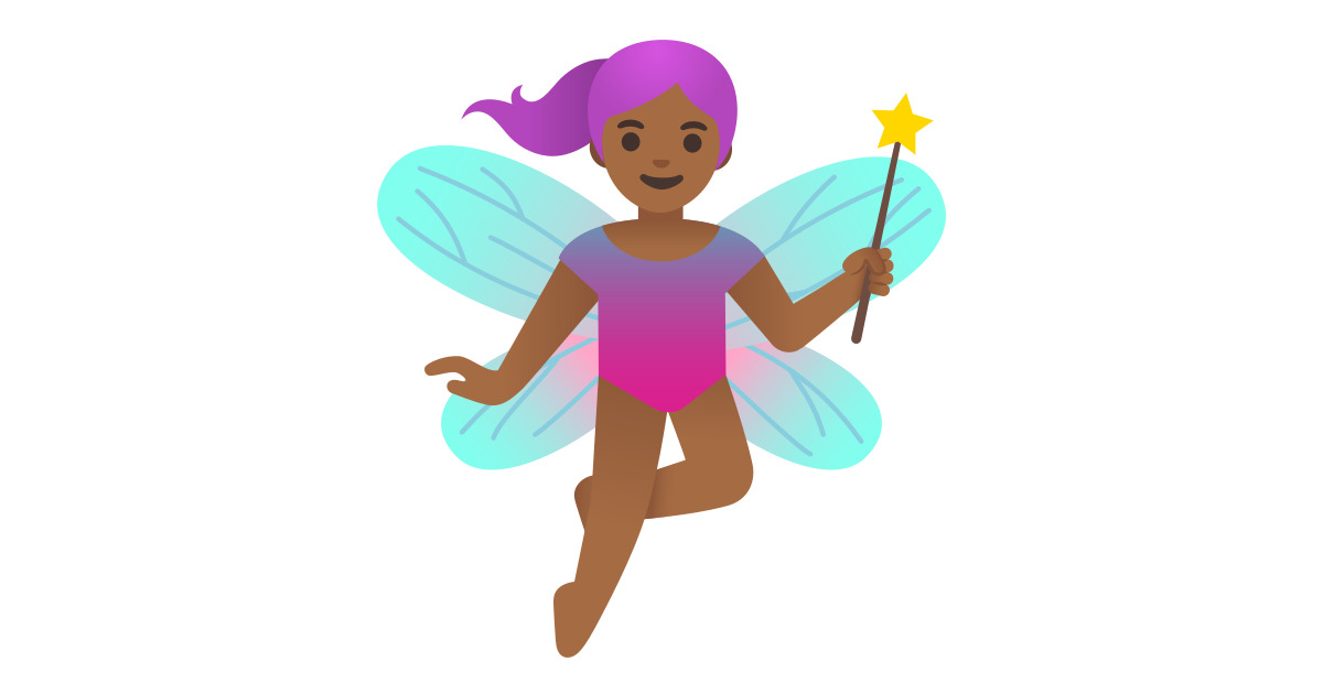 🧚🏾‍♀️ Woman Fairy: Medium-Dark Skin Tone Emoji
