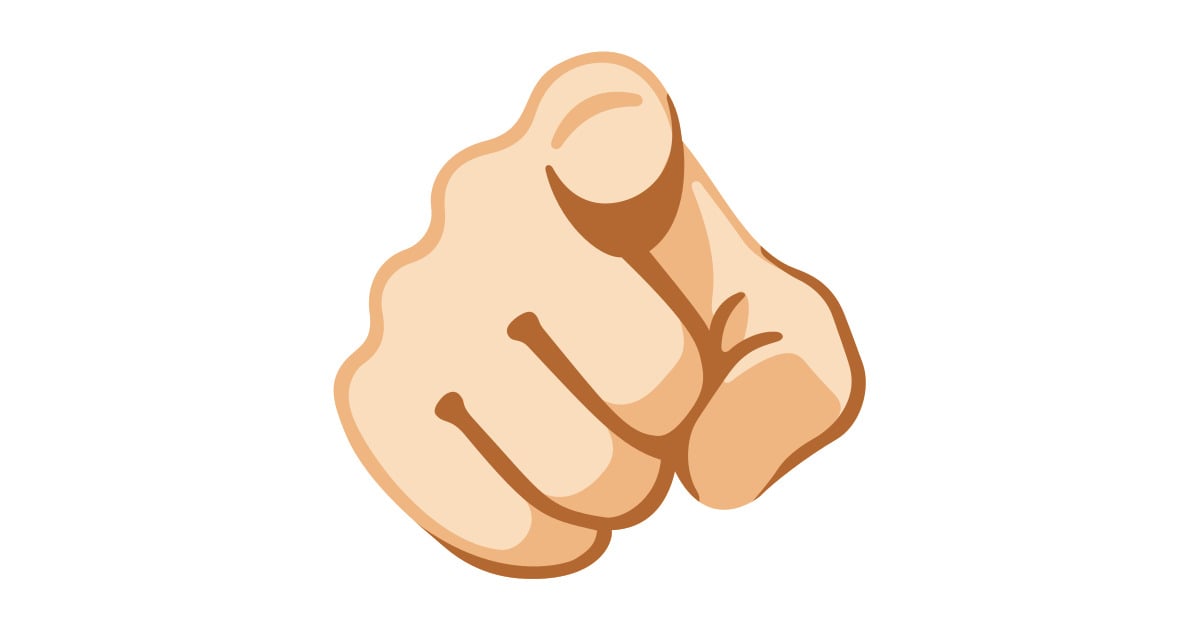 🫵🏻 Index Pointing At The Viewer: Light Skin Tone Emoji