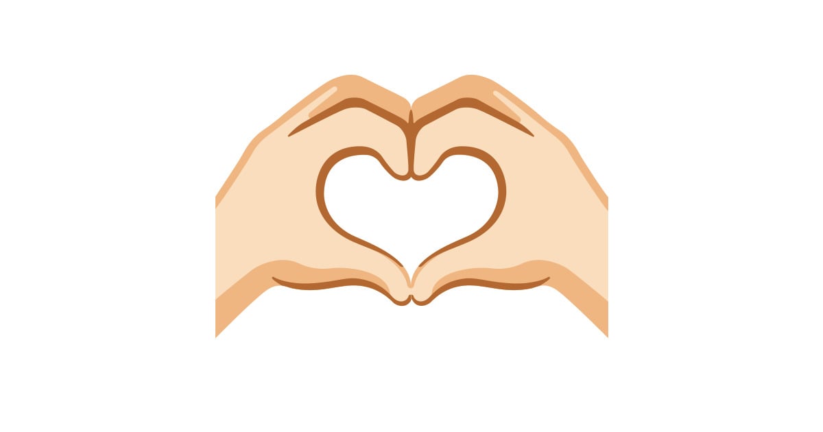 🫶🏻 Mains Qui Forment Un Cœur : Peau Claire Emoji