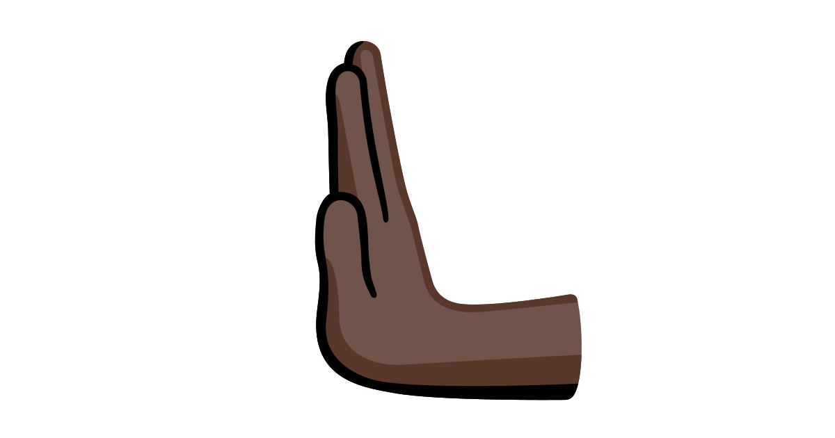 🏿 Leftwards Pushing Hand: Dark Skin Tone Emoji