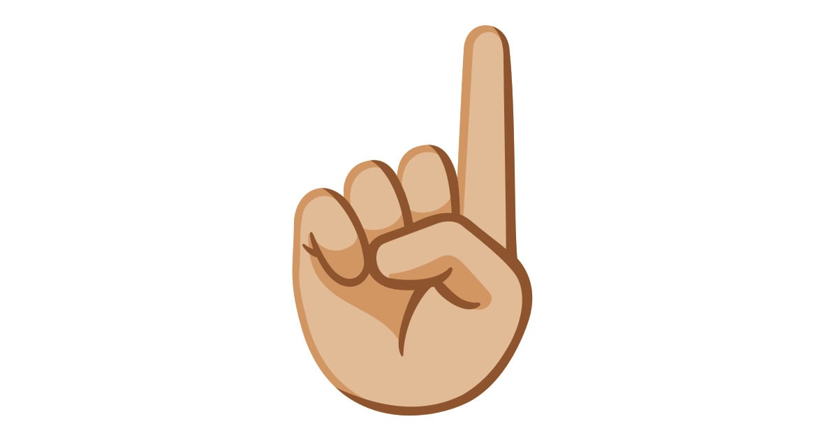☝🏼 Index Pointing Up: Medium-Light Skin Tone Emoji