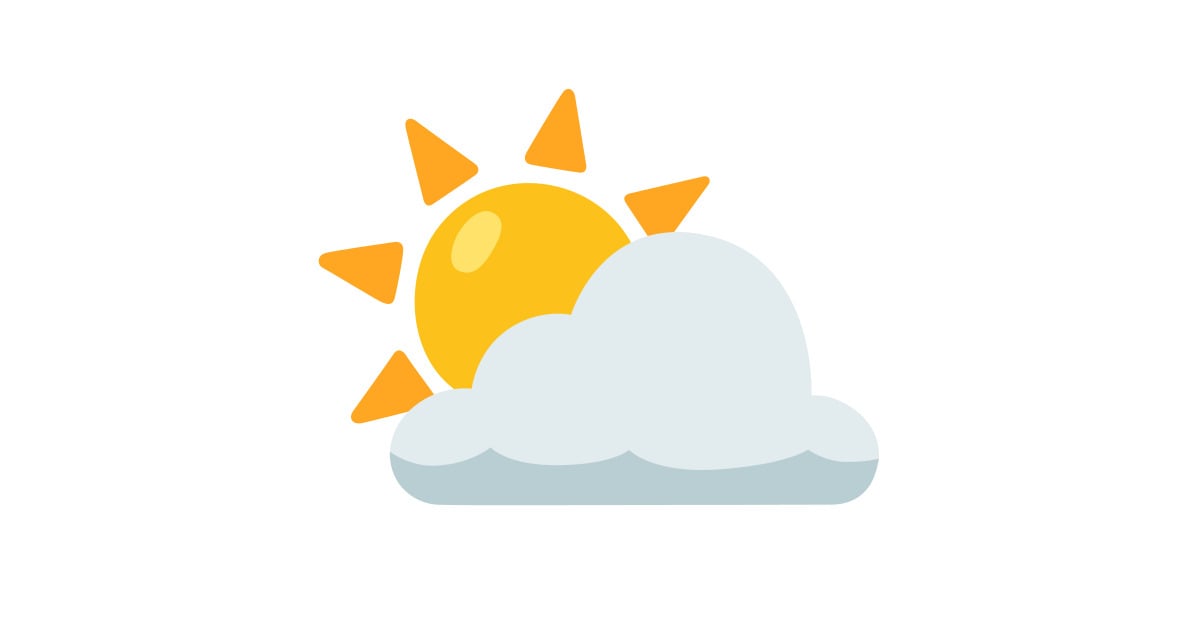 ⛅ Sun Behind Cloud Emoji: Meaning & Usage