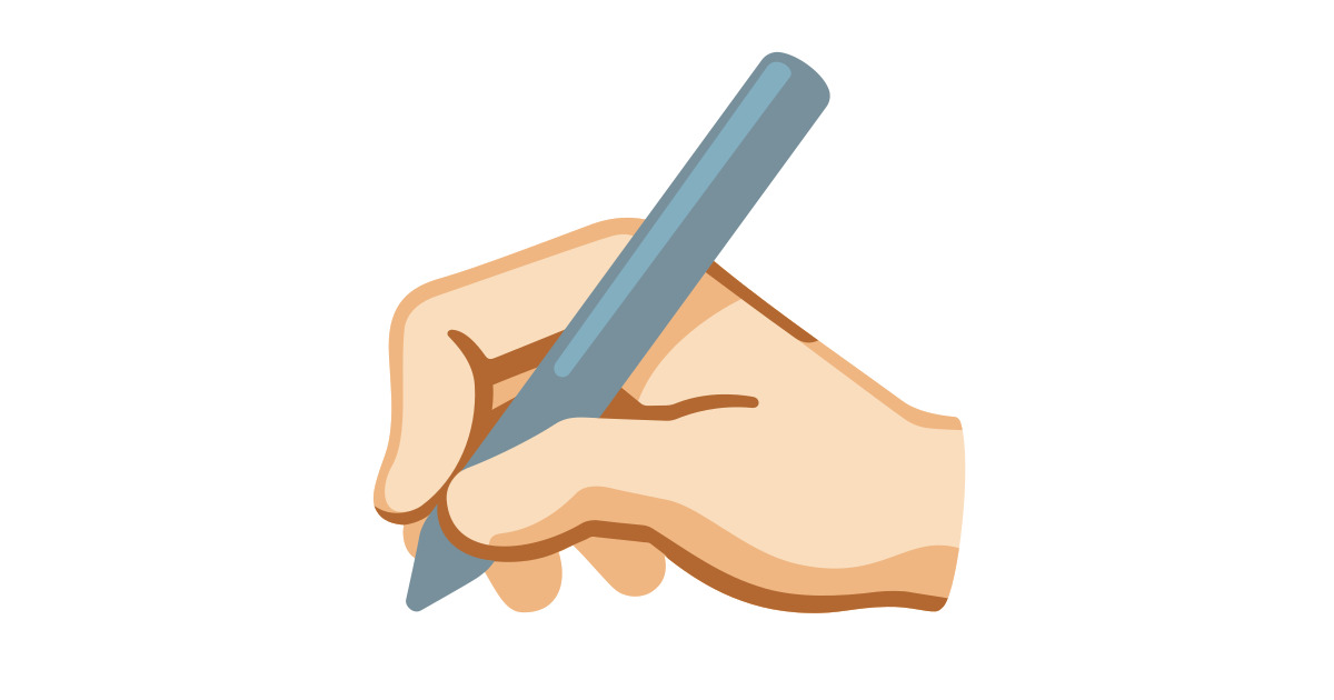 🏻 Writing Hand: Light Skin Tone Emoji