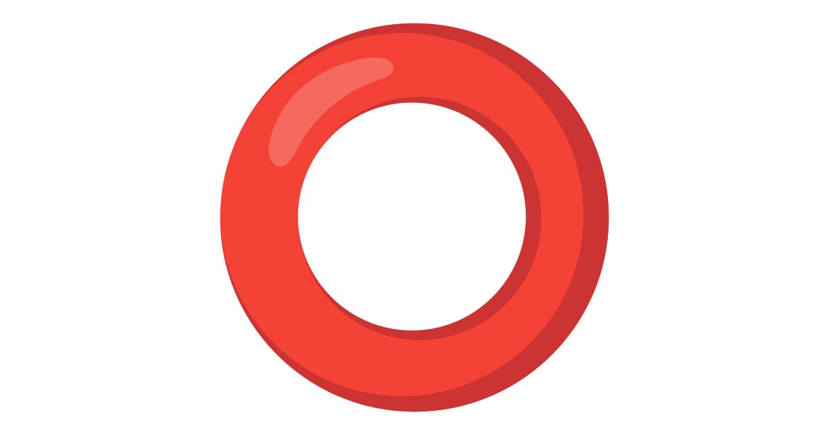 ⭕ Hollow Red Circle Emoji: Meaning & Usage