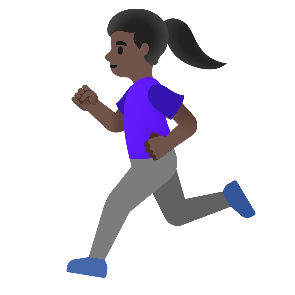 🏃🏿‍♀️ Woman Running: Dark Skin Tone Emoji