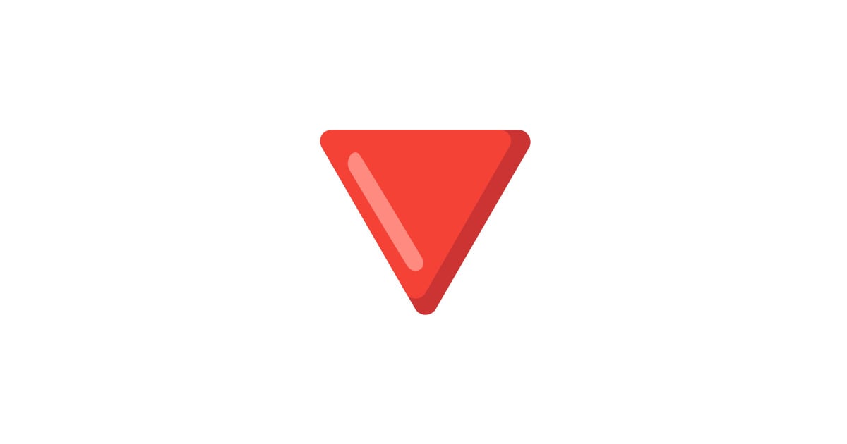 🔻 Red Triangle Pointed Down Emoji: Meaning & Usage