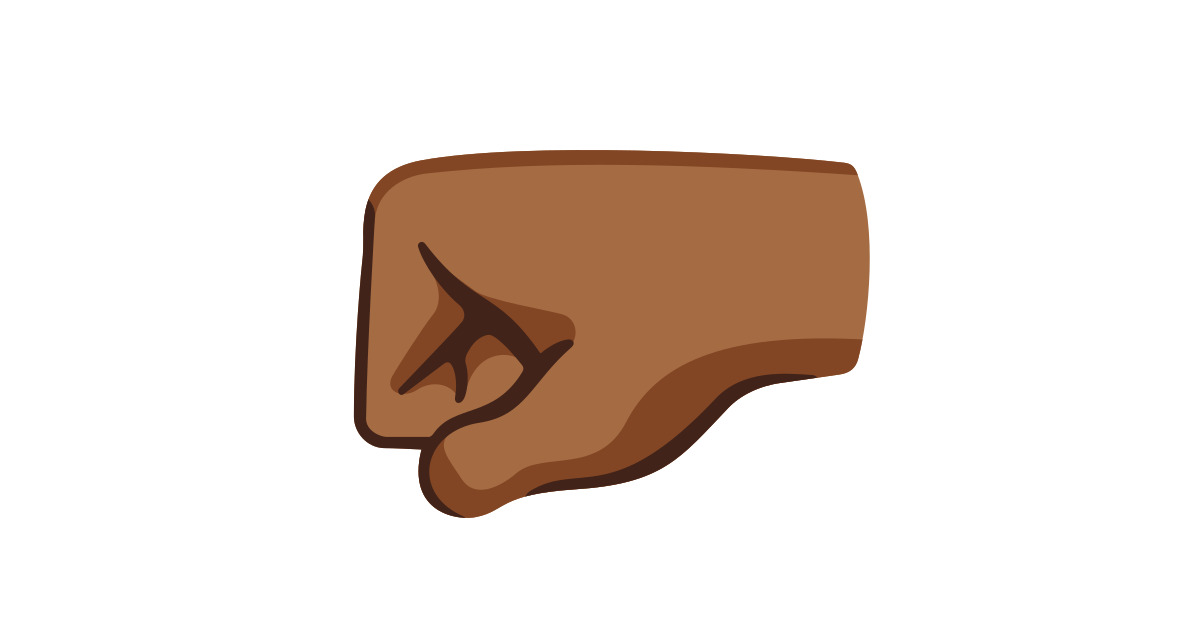 🤛🏾 Left-Facing Fist: Medium-Dark Skin Tone Emoji