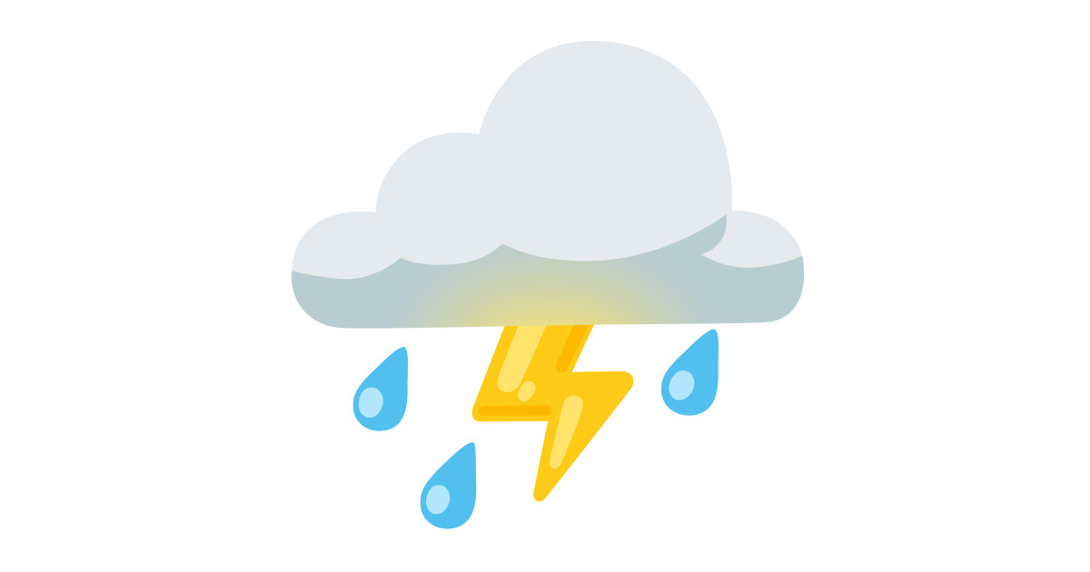 ⛈️ Cloud With Lightning And Rain Emoji: Meaning & Usage