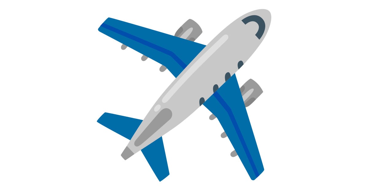 Plane Emoji Outline