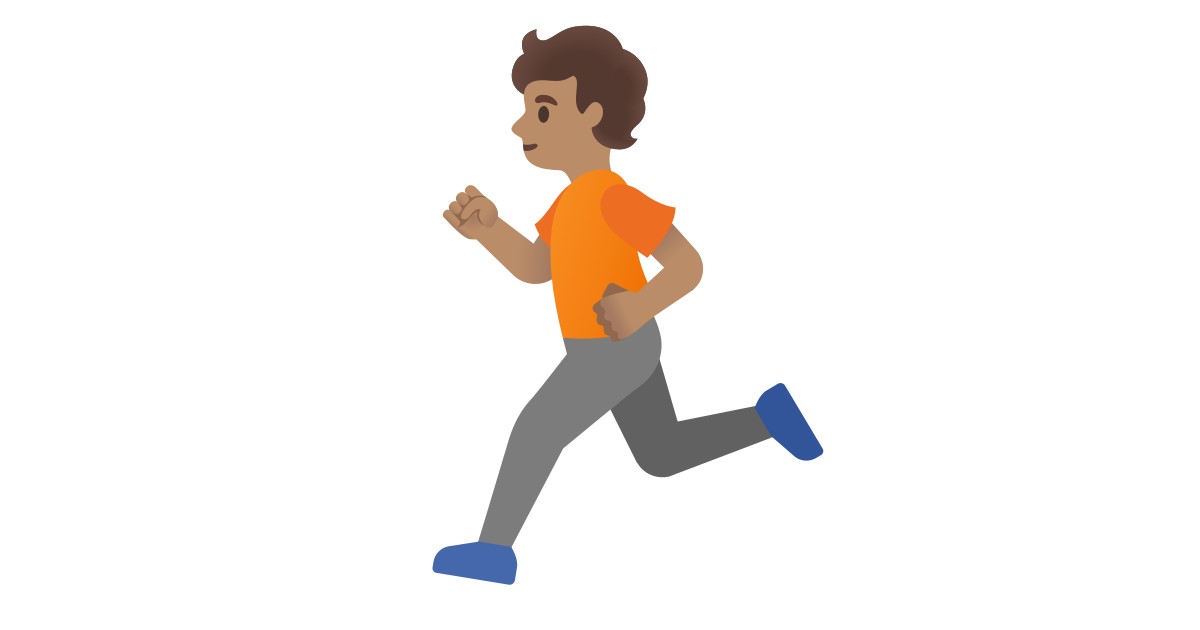 🏃🏽 Person Running: Medium Skin Tone Emoji