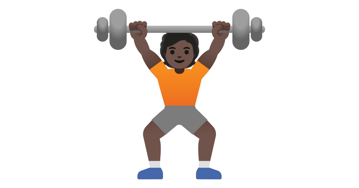 🏋🏿 Person Lifting Weights: Dark Skin Tone Emoji