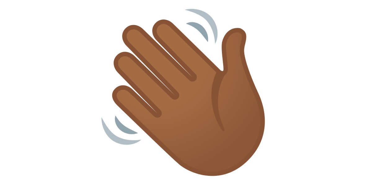 👋🏾 winkende Hand: mitteldunkle Hautfarbe-Emoji