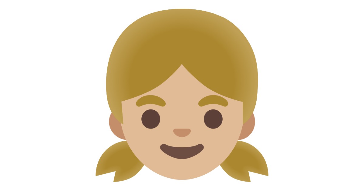 👧🏼 Fille : Peau Moyennement Claire Emoji