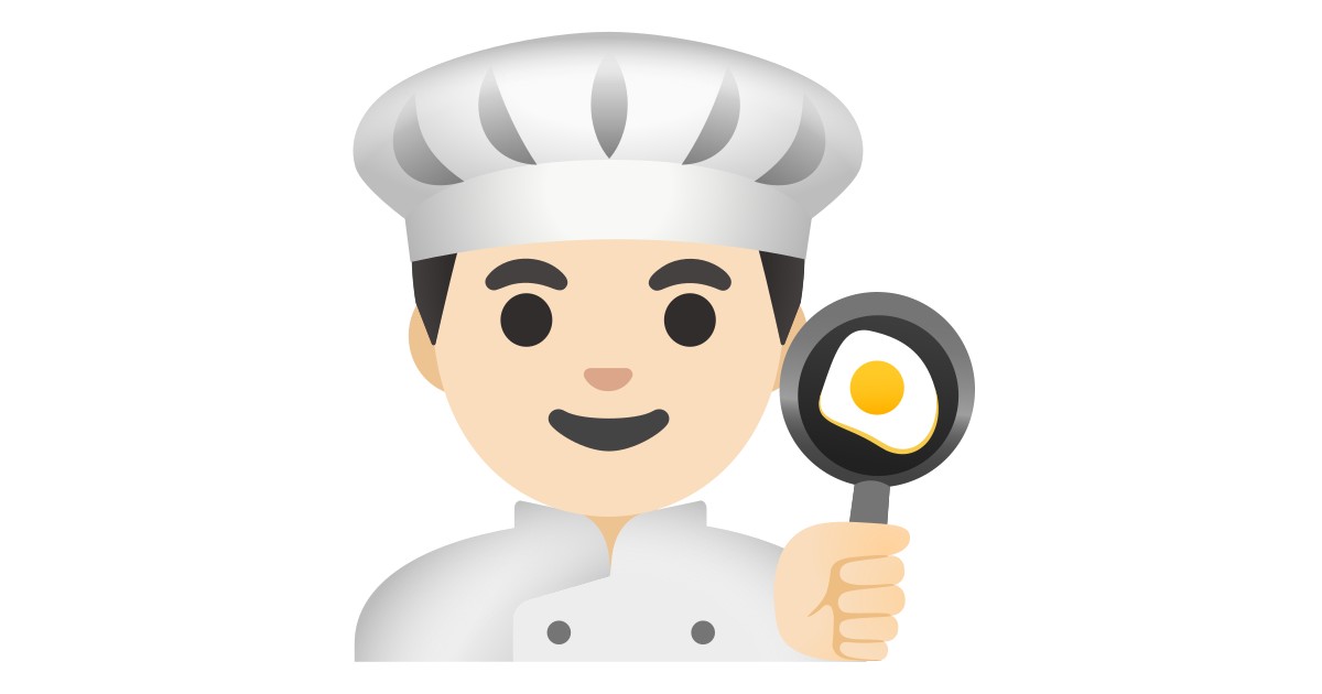 👨🏻‍🍳 Man Cook: Light Skin Tone Emoji