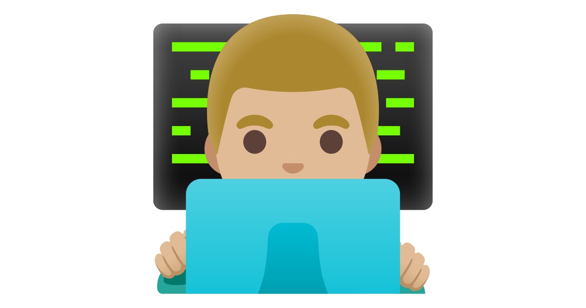 👨🏼‍💻 Man Technologist: Medium-light Skin Tone Emoji