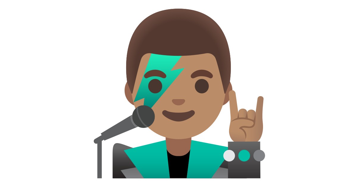 👨🏽‍🎤 Man Singer: Medium Skin Tone Emoji