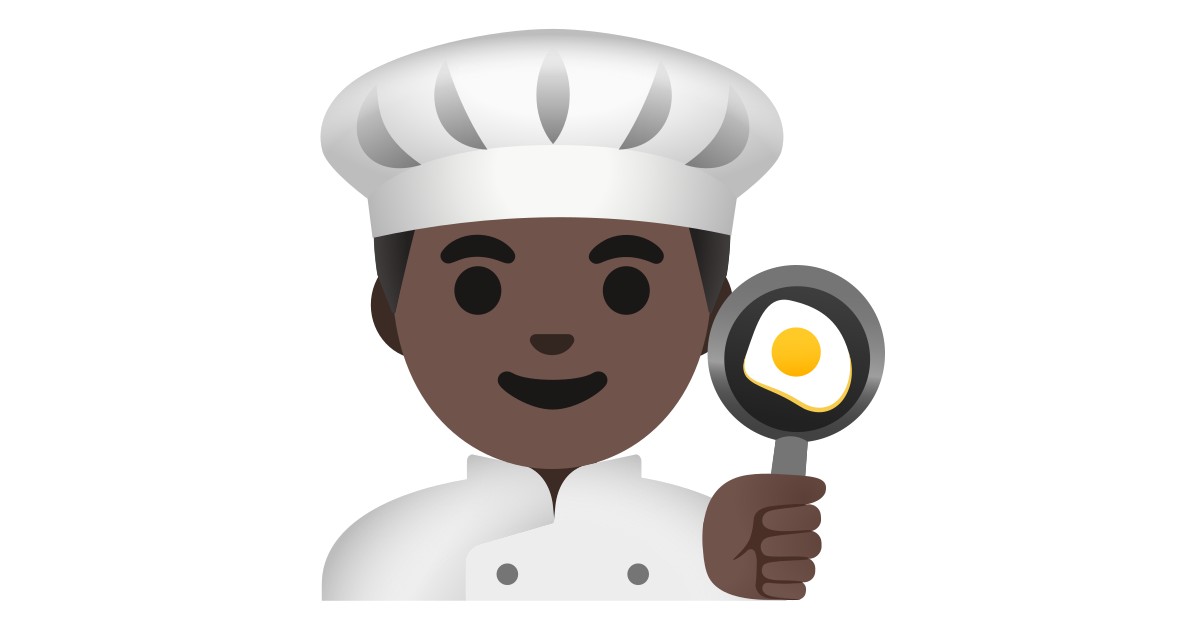 👨🏿‍🍳 Koch: dunkle Hautfarbe-Emoji