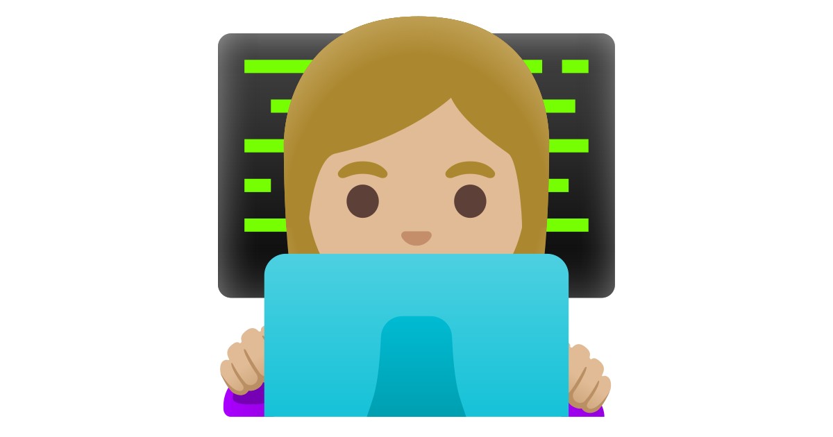 👩🏼‍💻 Tecnóloga: Pele Morena Clara Emoji