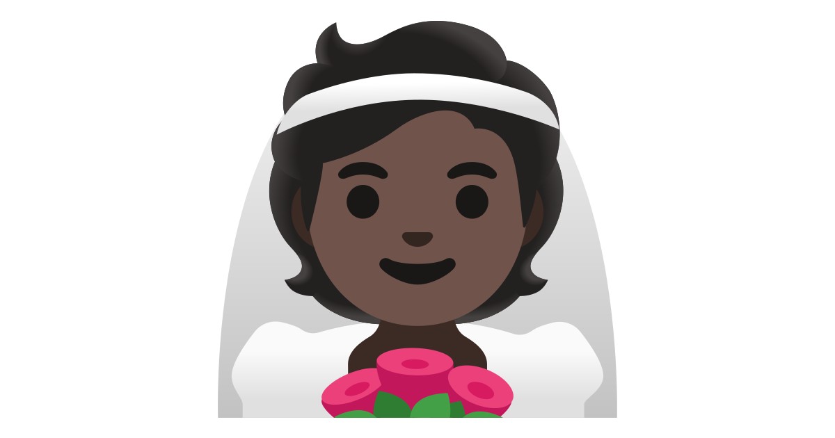 👰🏿 Person With Veil: Dark Skin Tone Emoji
