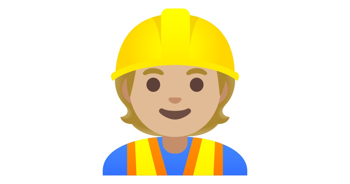 👷🏼 Trabalhador De Construção Civil: Pele Morena Clara Emoji