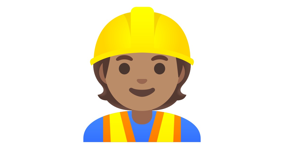 👷🏽 Trabalhador De Construção Civil: Pele Morena Emoji