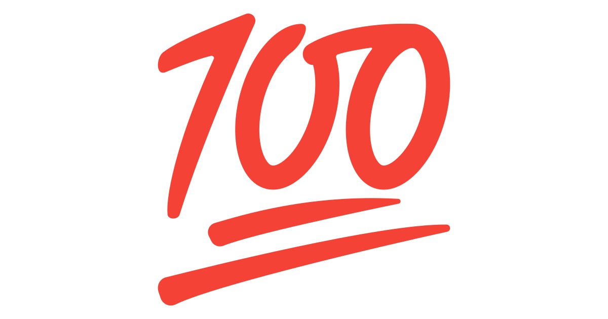 💯 Hundred Points Emoji | 100 Emoji, 100 Points Emoji