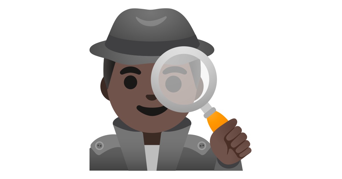 🕵🏿‍♂️ Investigatore: Carnagione Scura Emoji