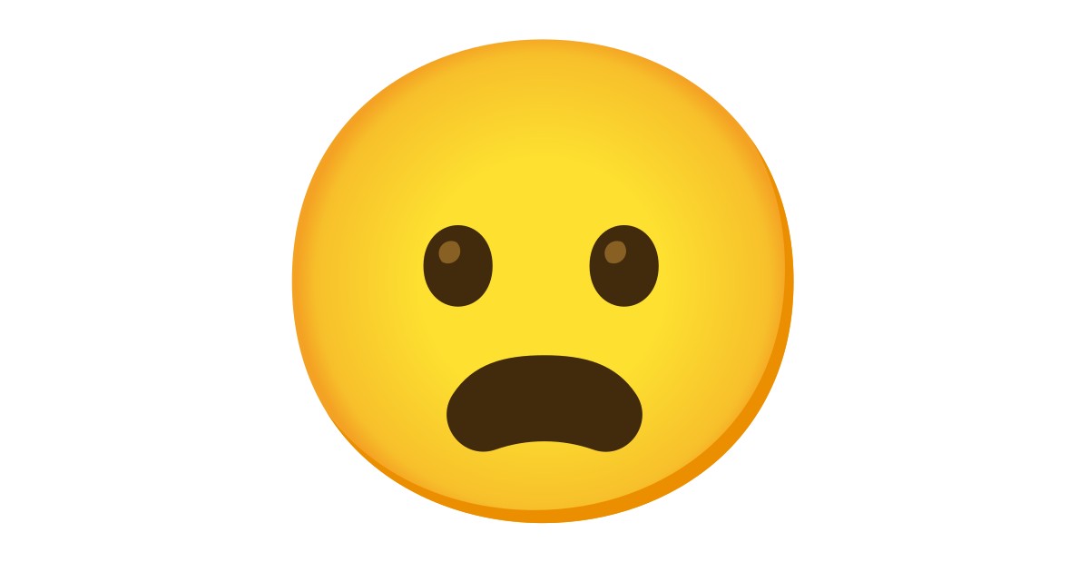 😦 entsetztes Gesicht-Emoji