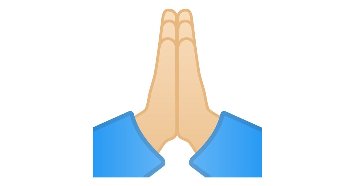 🙏🏻 Mains En Prière : Peau Claire Emoji