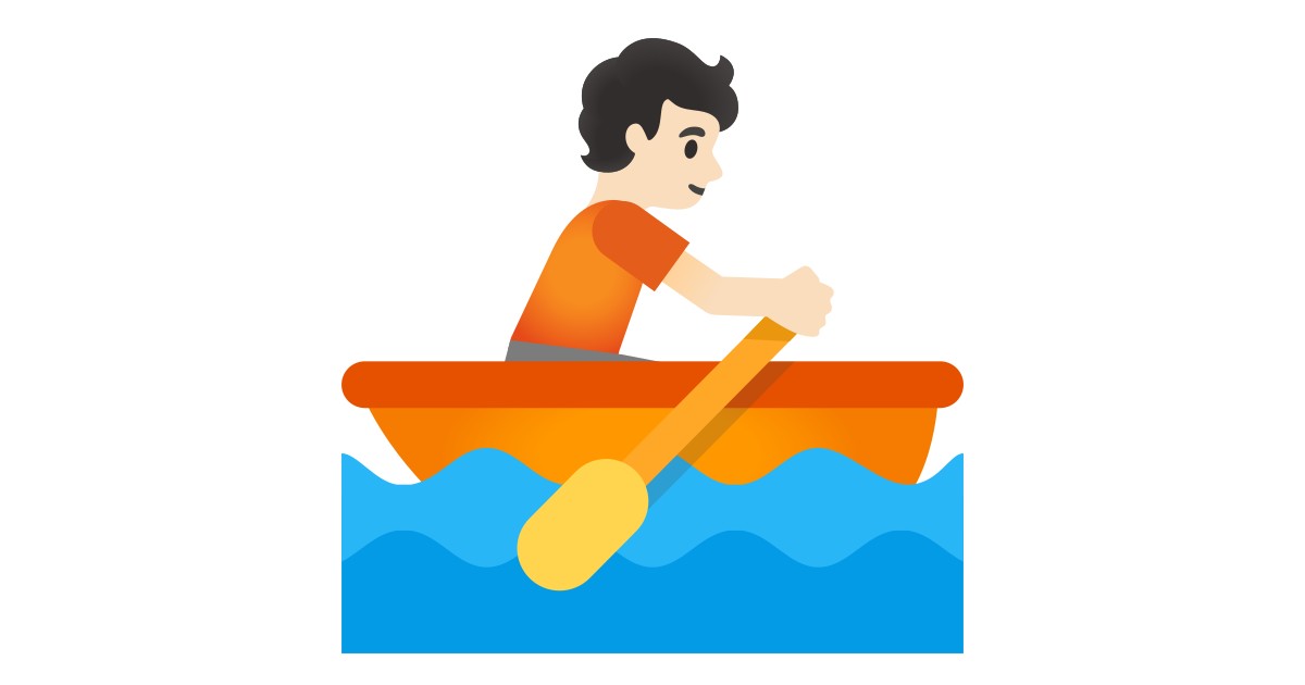 🚣🏻 Person Rowing Boat: Light Skin Tone Emoji