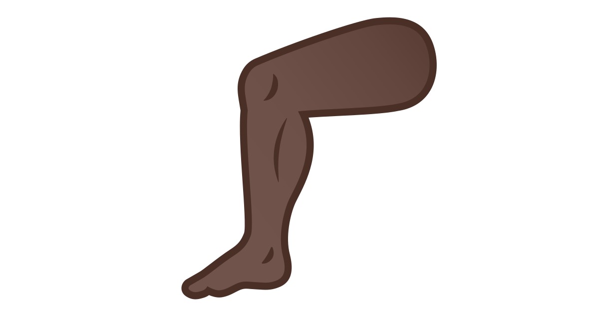 🦵🏿 Jambe : Peau Foncée Emoji