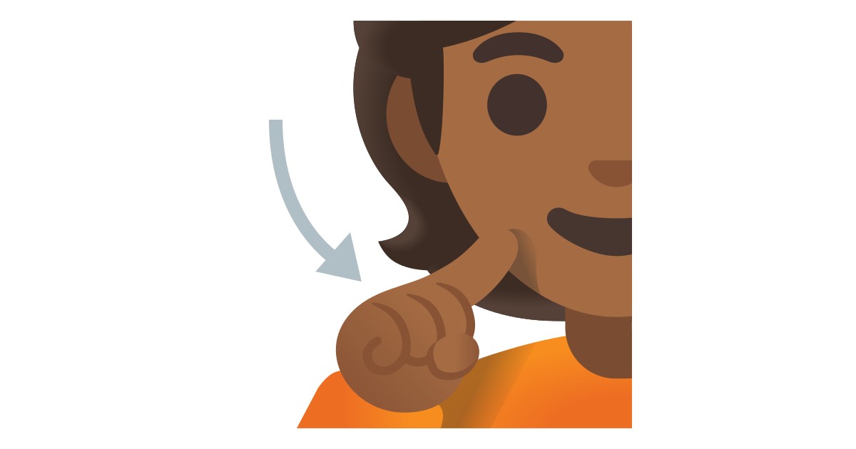 🧏🏾 Deaf Person: Medium-dark Skin Tone Emoji