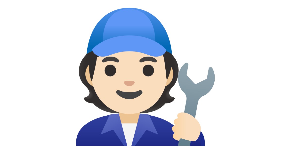 🧑🏻‍🔧 Mechanic: Light Skin Tone Emoji