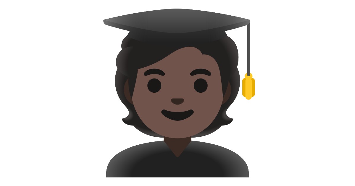 🧑🏿‍🎓 Estudiante: Tono De Piel Oscuro Emoji