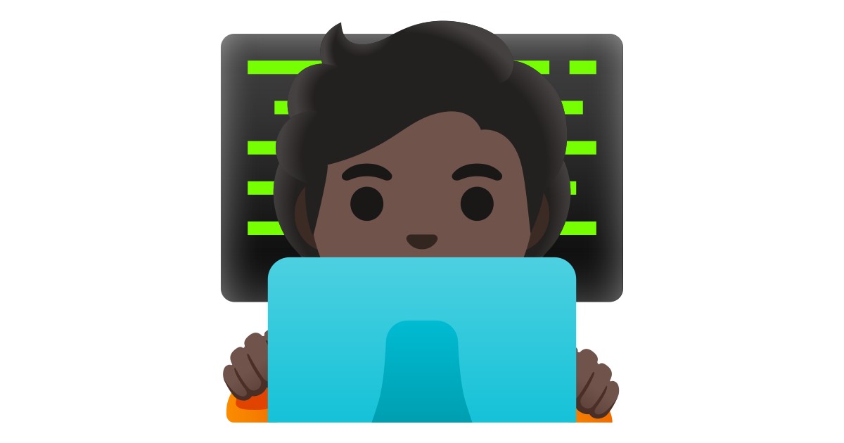 🧑🏿‍💻 Technologist: Dark Skin Tone Emoji