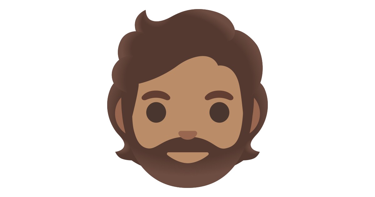 🧔🏽 Person: Medium Skin Tone, Beard Emoji