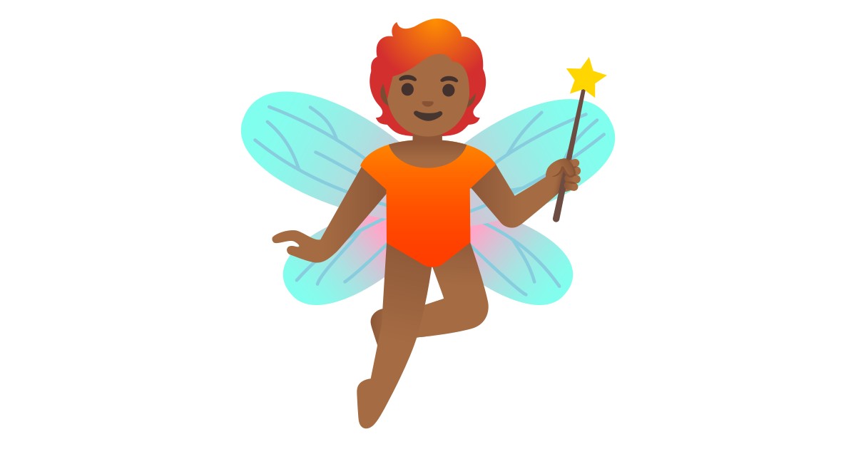 🧚🏾 Hada: Tono De Piel Oscuro Medio Emoji