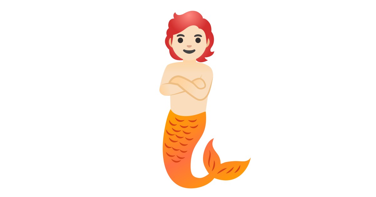🧜🏻 Persona Sirena: Tono De Piel Claro Emoji