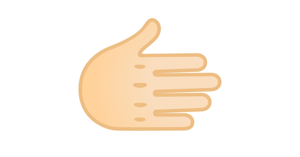 🫱🏻 Rightwards Hand: Light Skin Tone Emoji