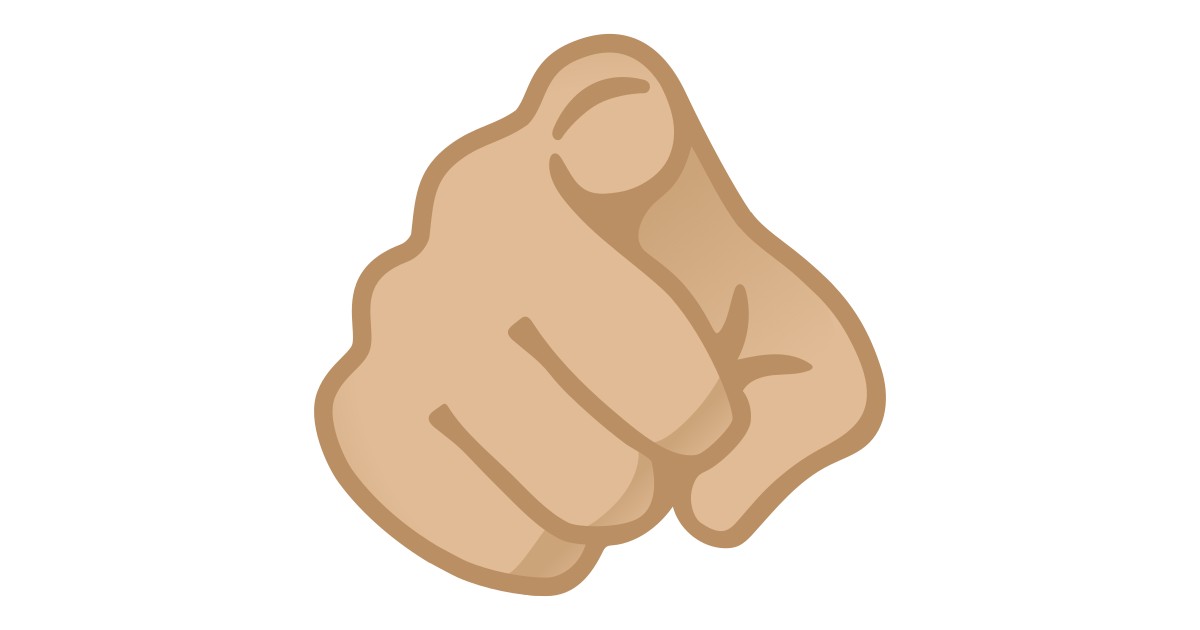 🫵🏼 Dedo índice Apuntándote A Ti: Tono De Piel Claro Medio Emoji